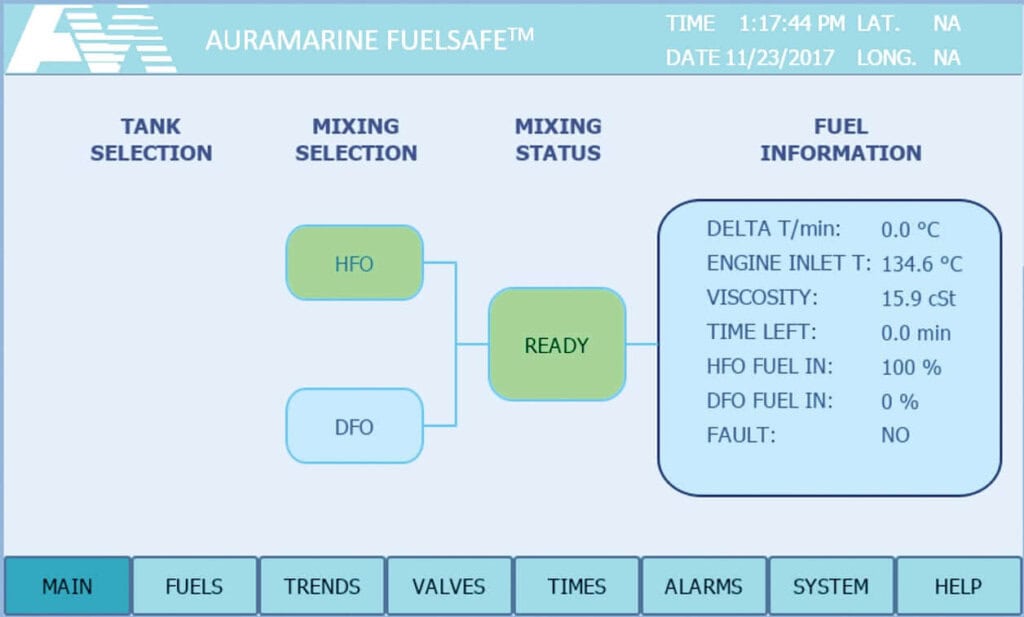 Auramarine Fuel Changeover System